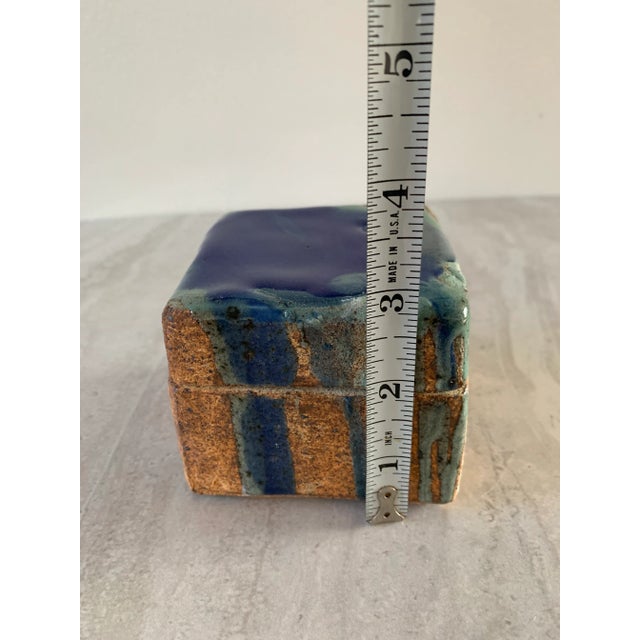 Studio Ceramic Stoneware Drip Glaze Box | Chairish