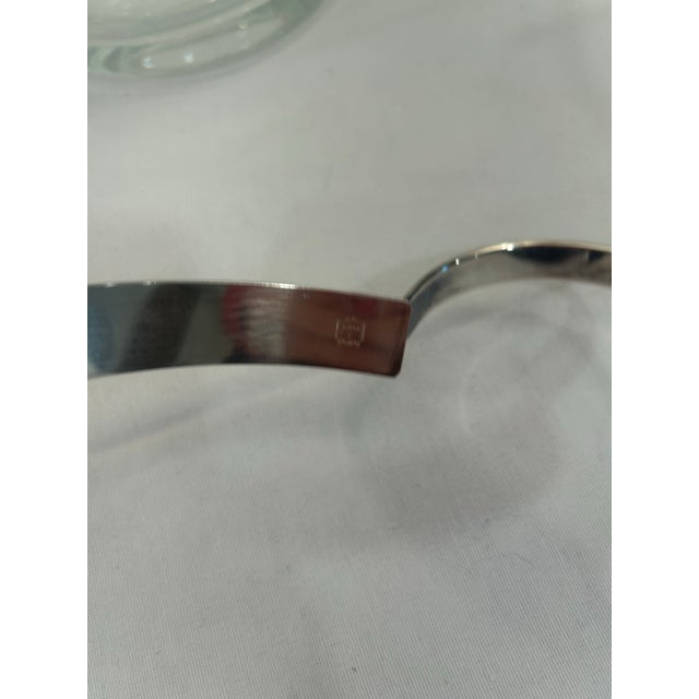 1950s Crystal Ice Bucket by Gorham Maestri Silver Plate Over Brass ...