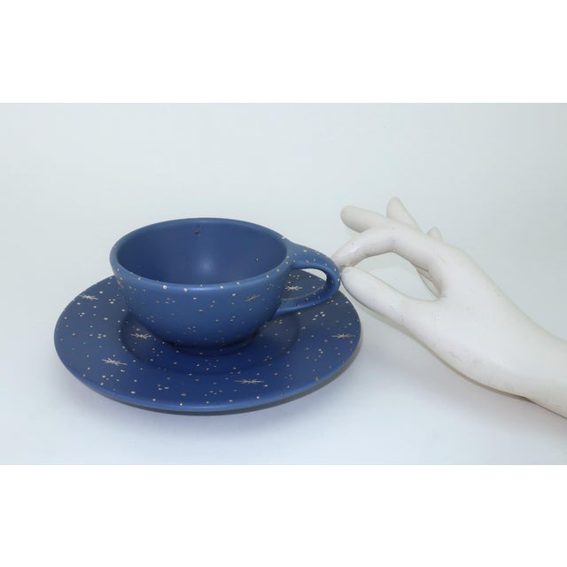 Emilia Castillo Ceramic Pottery Celestial Cup & Saucer With Silver ...