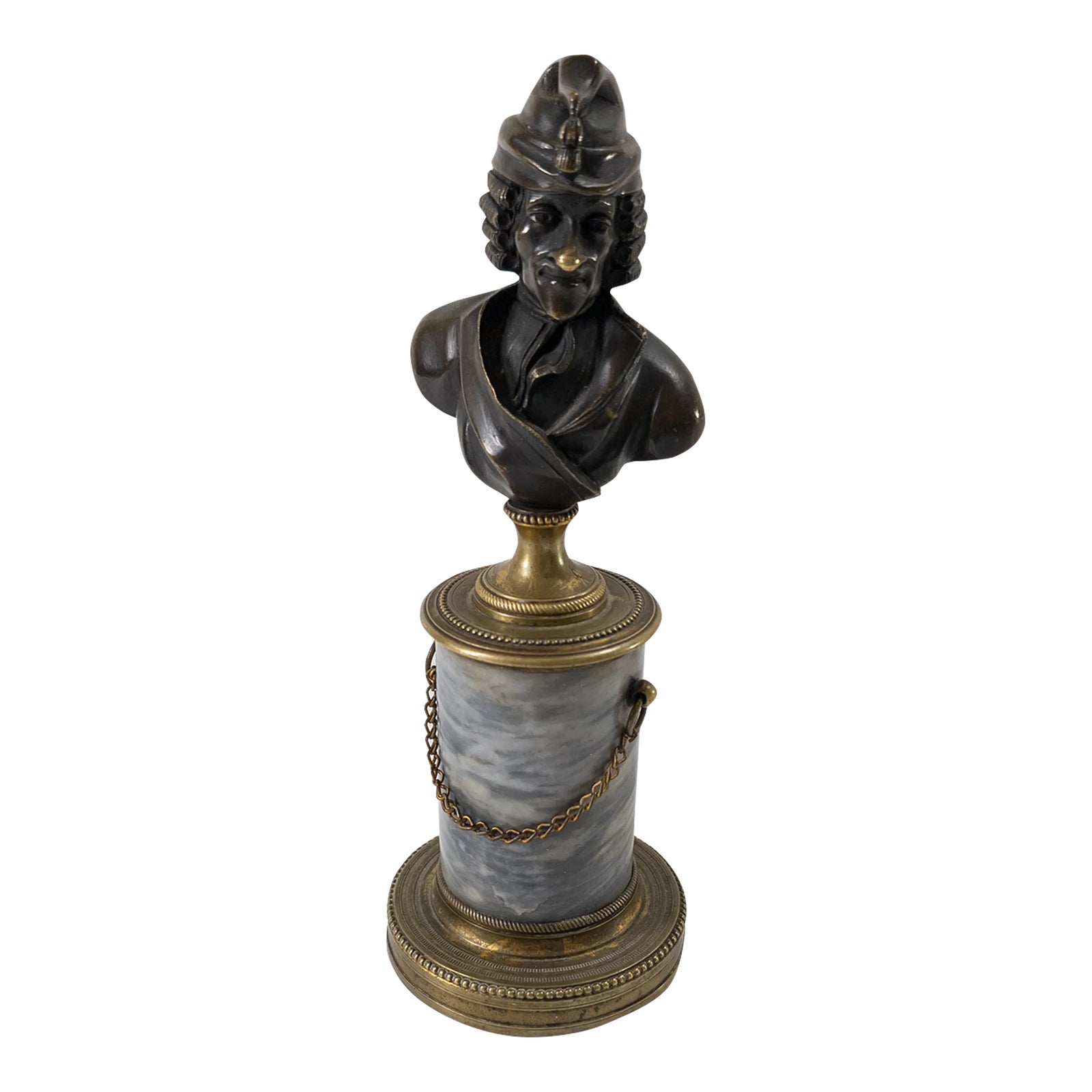 18th or 19th Century French Bronze Bust of Philosopher Jacques Rousseau ...