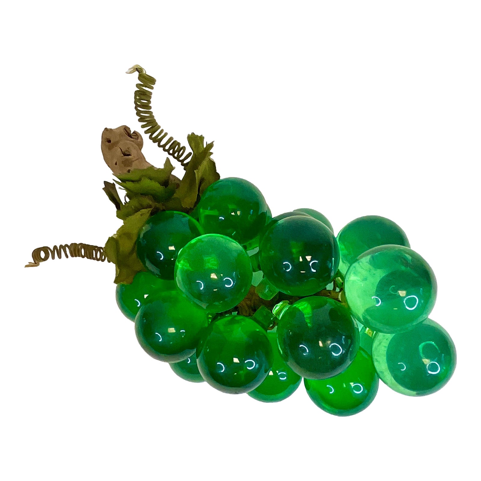 1970s Mid-Century Boho Chic Mediterranean Lucite Green Grapes Cluster ...