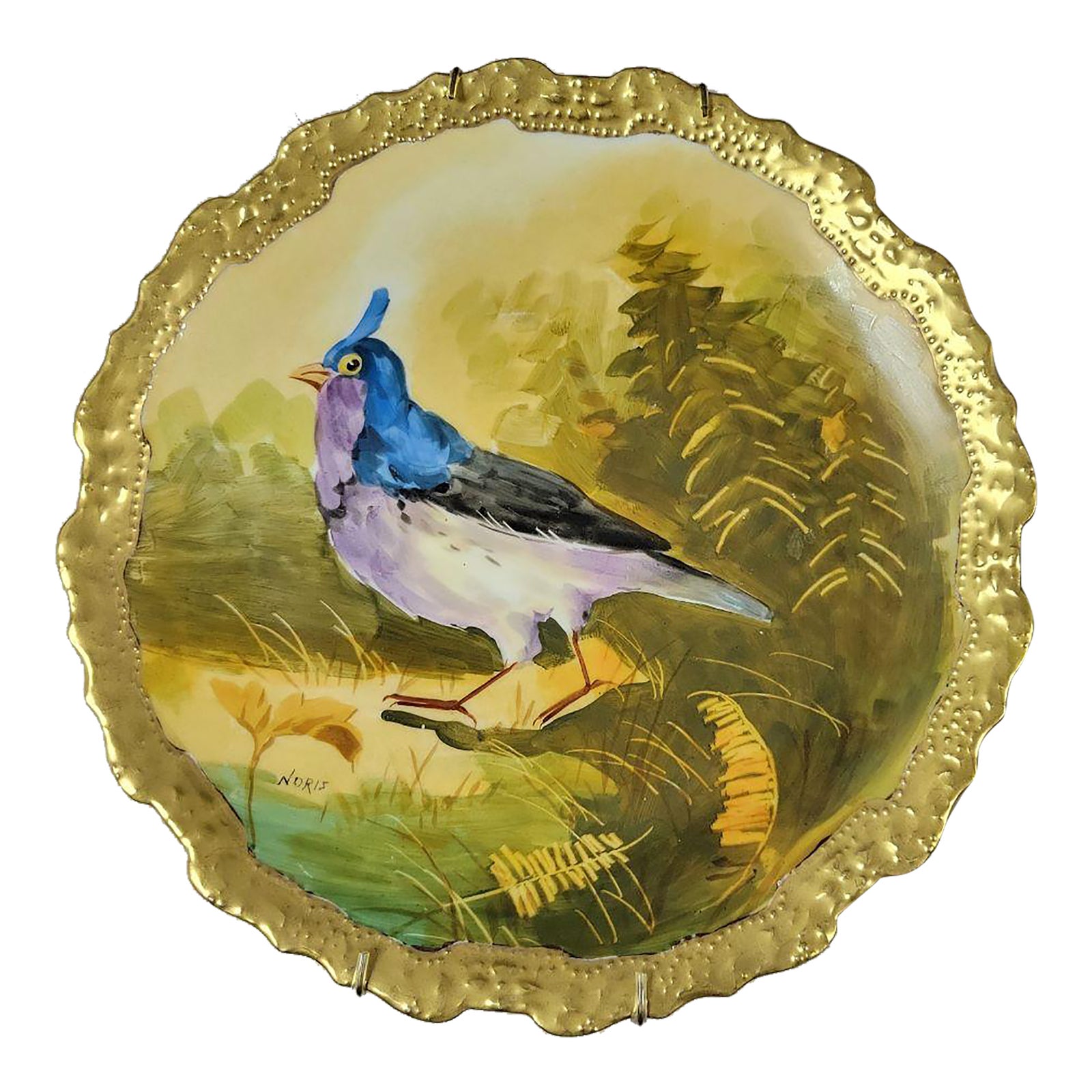 French Limoges Decorative Plate With Game Bird Quail, Signed | Chairish