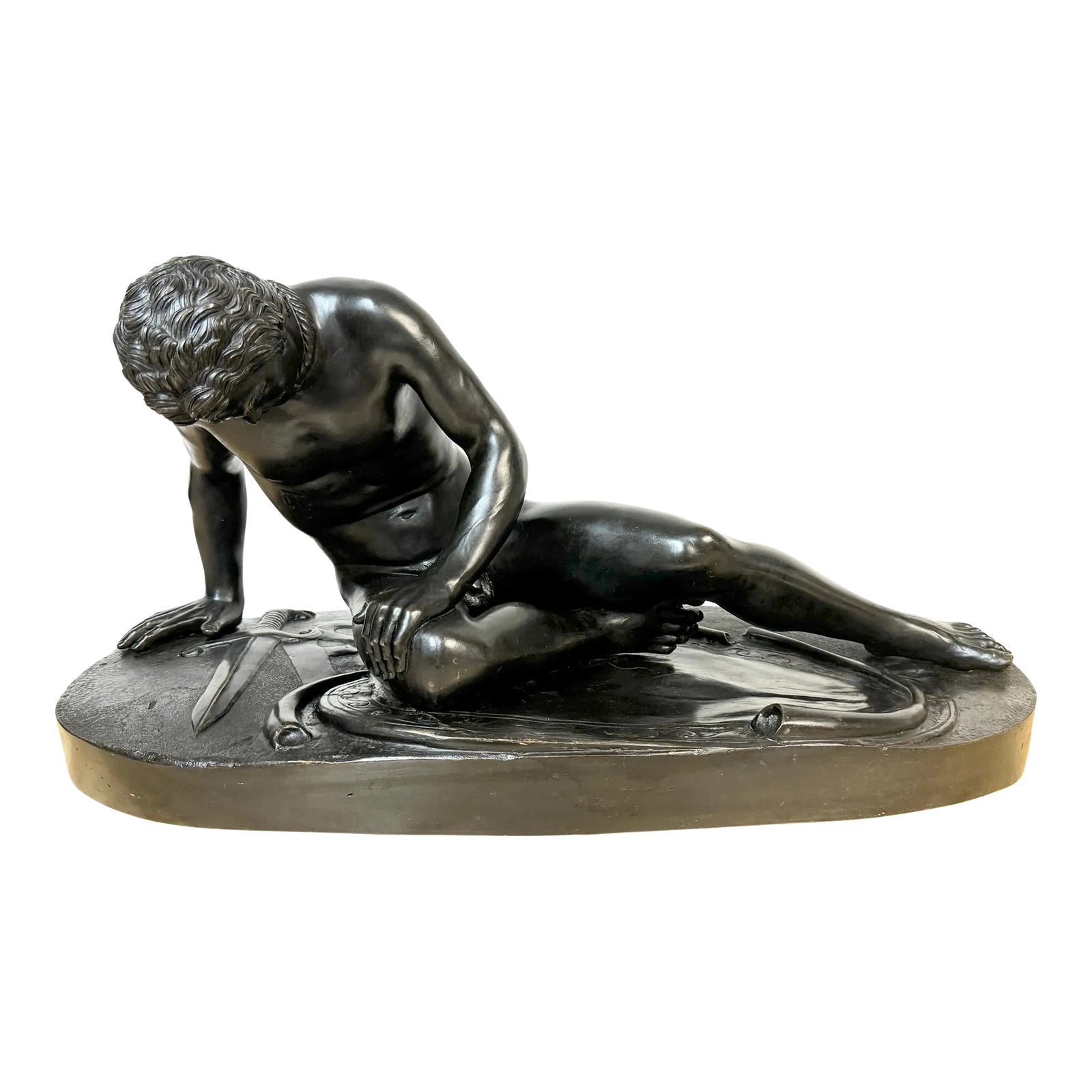 Large Italian Grand Tour Bronze Sculpture "Dying Galata" /Dying Gaul, C ...