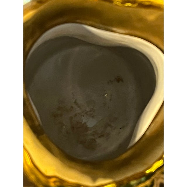 Aerin Gold Gilded Vase, Made in Italy With Pinched Design | Chairish