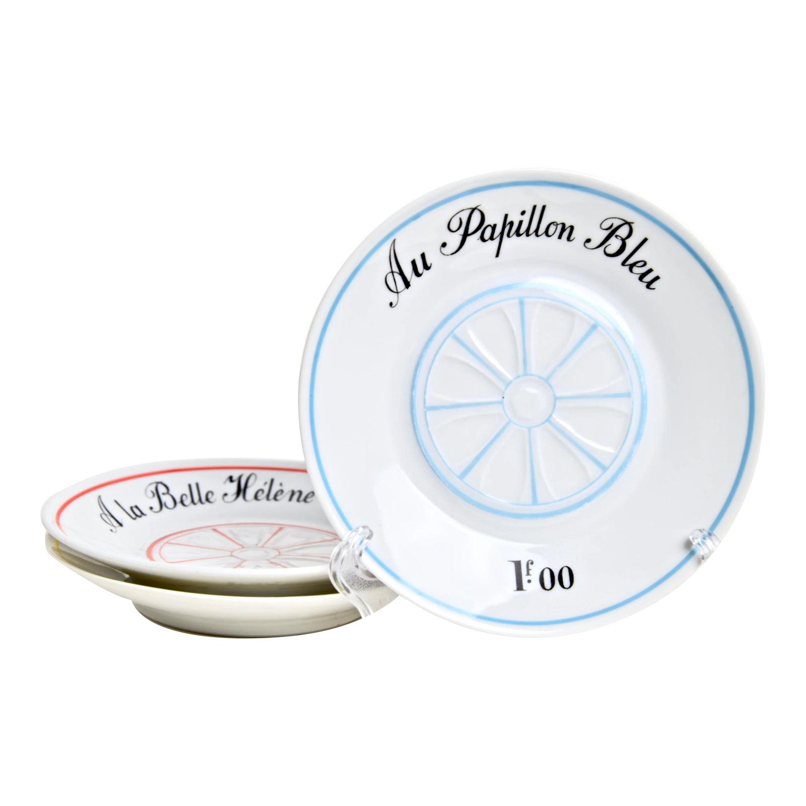 Mid-Century French Bistro Small Plates- Set of 3 | Chairish