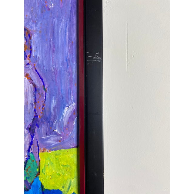 1980s Abstract Figurative Original Oil Painting by Jack Perlmutter, Framed | Chairish