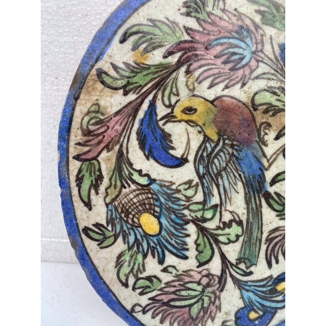 Early 20th Century Antique Hand Painted Glazed Bird and Floral Pattern ...