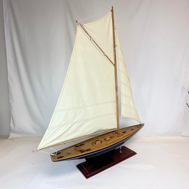 1970s Vintage Nautical Coastal Large Scale Schooner Sail Boat Model ...