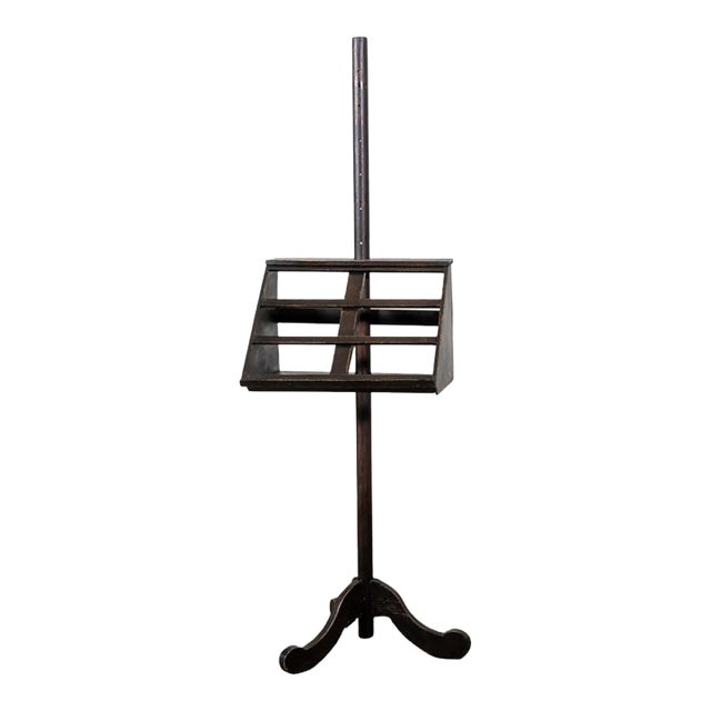 Antique Wood Book Stand | Chairish