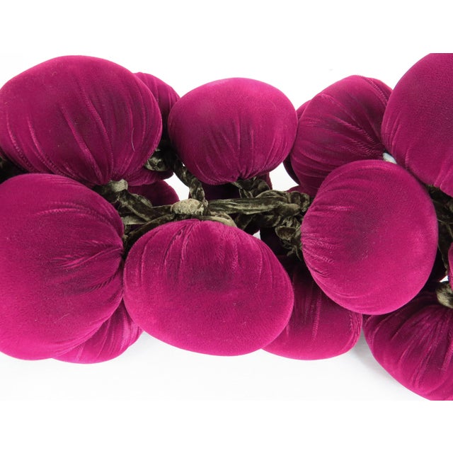 Vintage Oi San Francisco Handmade Velvet Grape Cluster Bunch Pillow ...