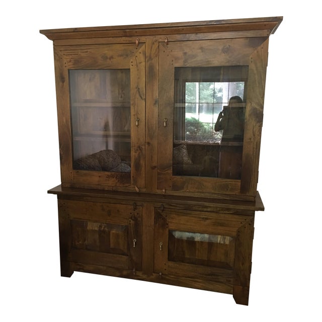 Crate & Barrel Honey Basque Buffet and Hutch | Chairish