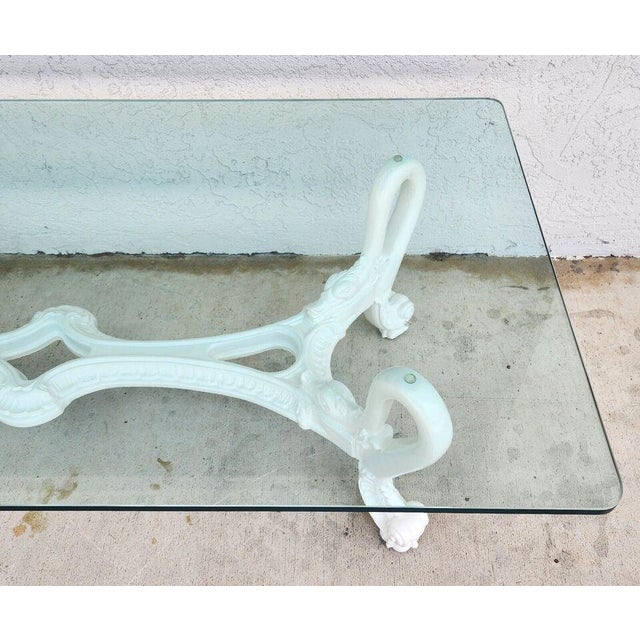 Mid Century French Swan Coffee Table | Chairish