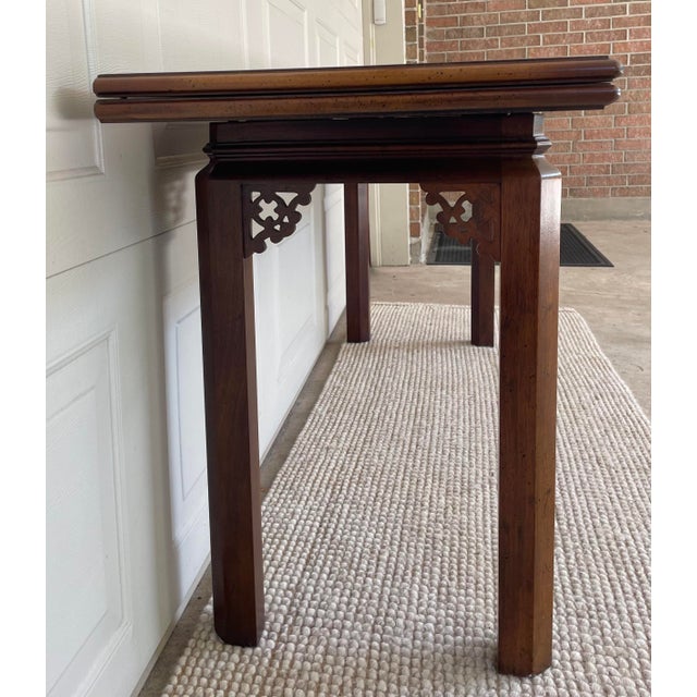 1950s Henredon Vintage Chinoiserie Console Convertible Table | Chairish