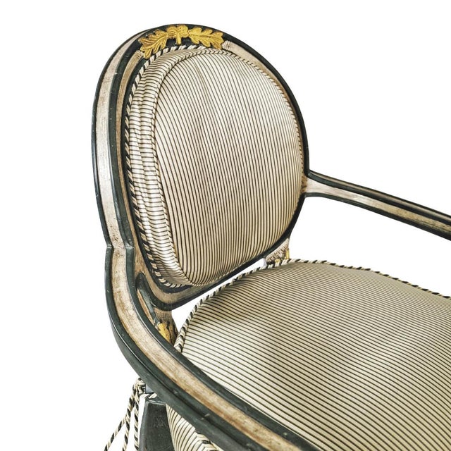 Mackenzie Style Diminutive Italian Parcel Gilt Oval Medallion Back ...