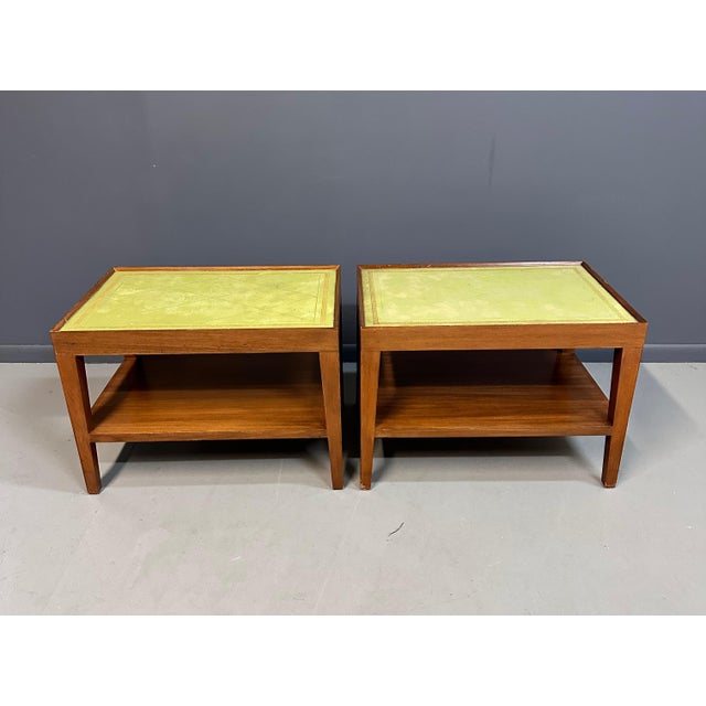 1960s Custom Made Side Tables With Leather Tops From the House of the ...