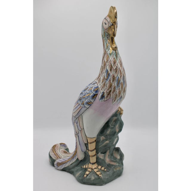 Vintage Asian Ceramic Phoenix Bird Statue | Chairish