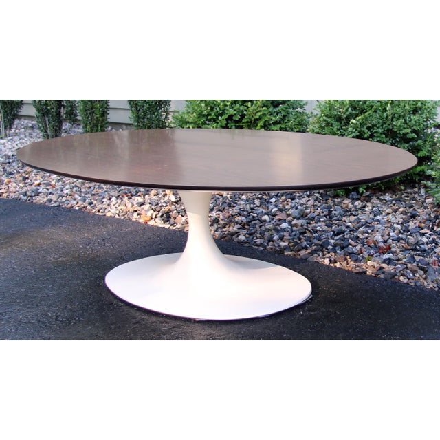 1960's Mid-Century Modern Oval Tulip Base Coffee Table | Chairish