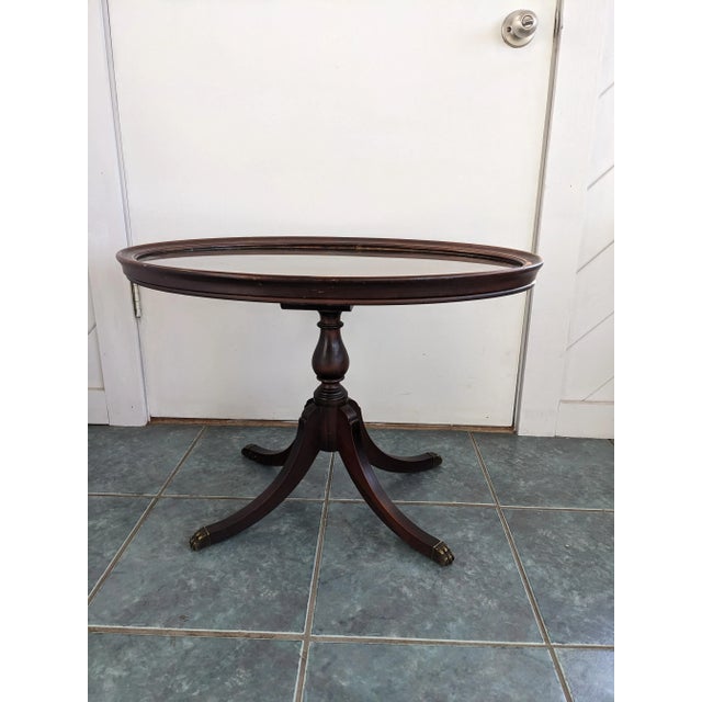 Early 20th Century Imperial Grand Rapids Carved Mahogany Wood Claw Feet Table | Chairish