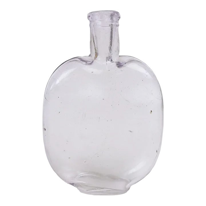 Late 19th Century Lavender Glass Pumpkin Seed Whiskey Flask | Chairish
