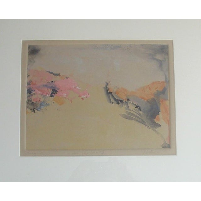 Contemporary Minimalist Abstract Oil Painting Monoprint | Chairish