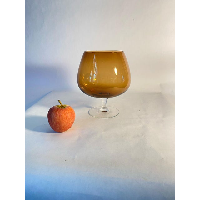 Mid Century Amber Extra Large Brandy Snifter 1970s Glass Chairish