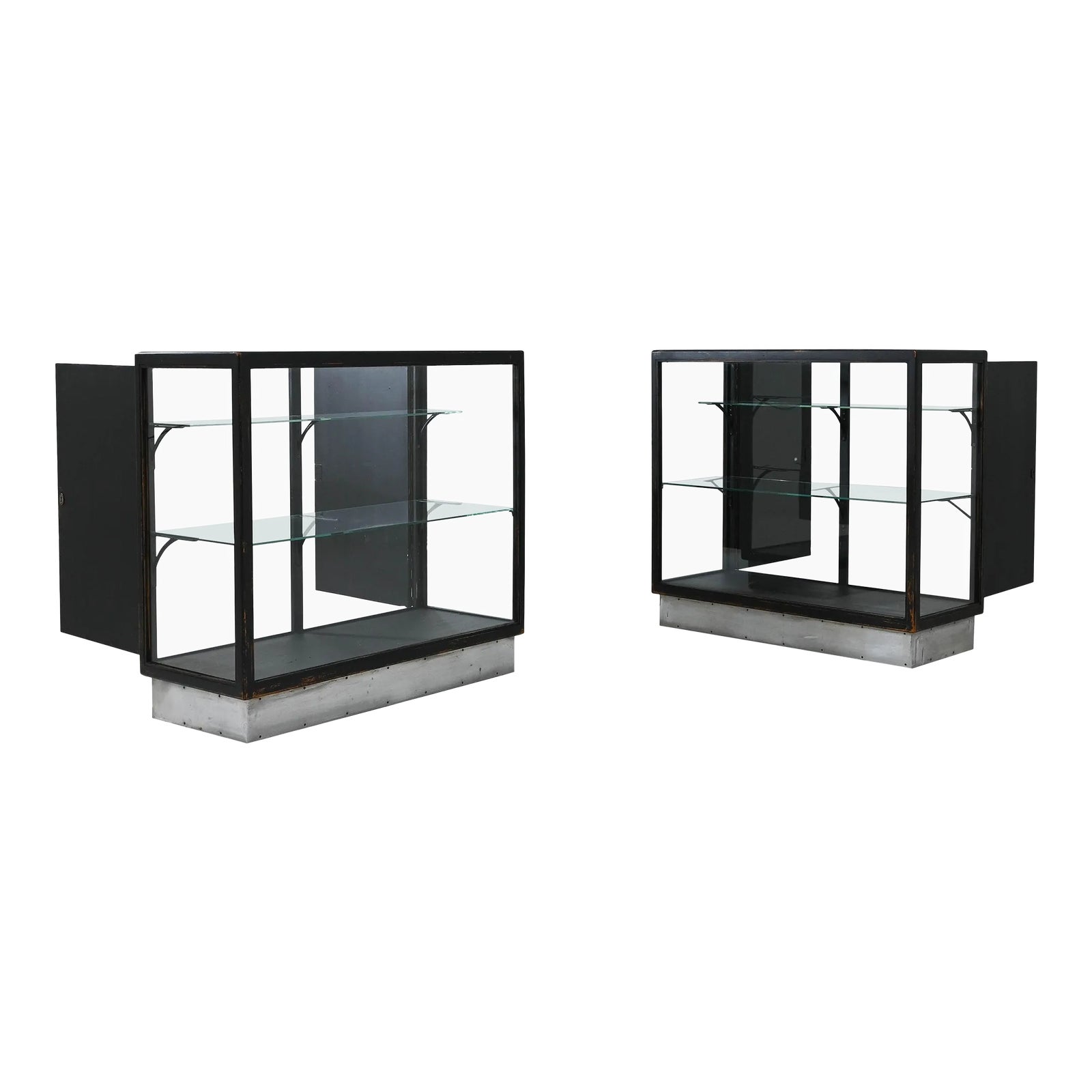 20th Century French Wooden Vitrines, a Pair | Chairish