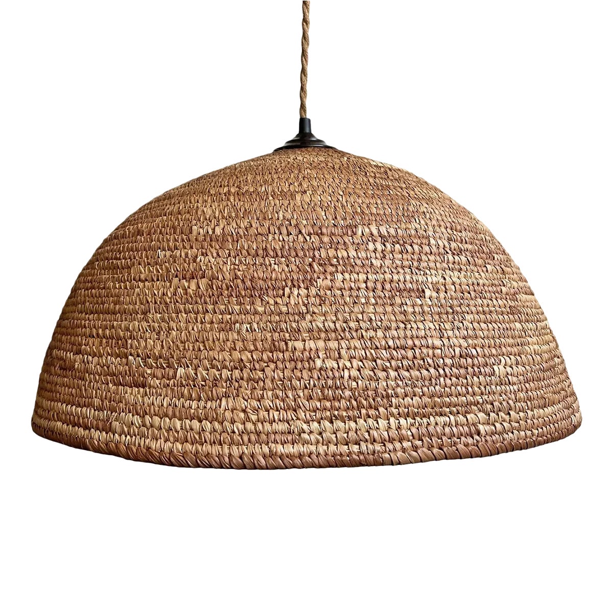 Vintage Dogon Dome Basket Pendant Light | Chairish