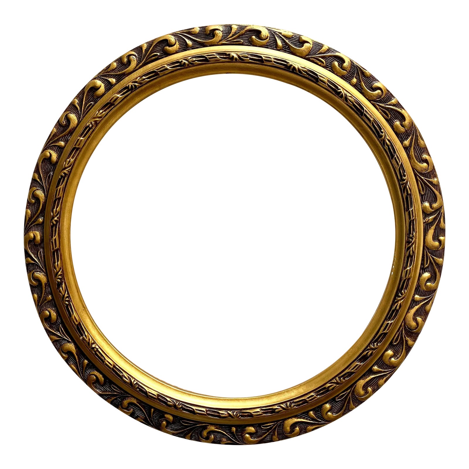 round ornate frame