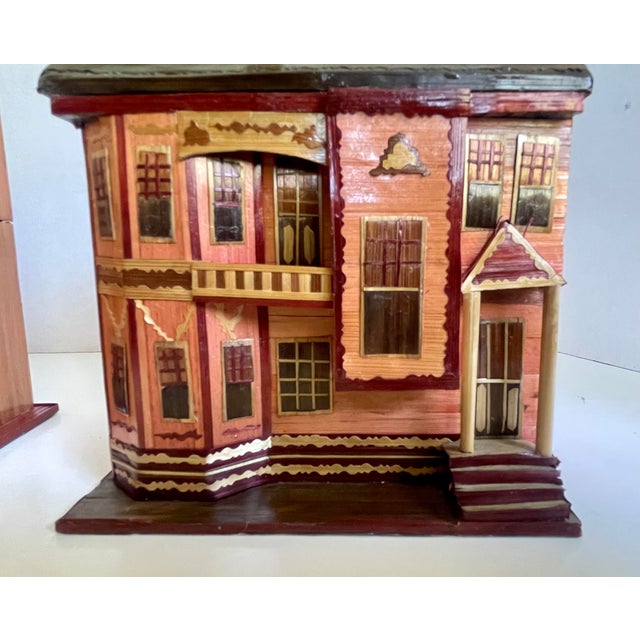 1960's Set of 3 Straw San Francisco Trinket Lidded Houses | Chairish