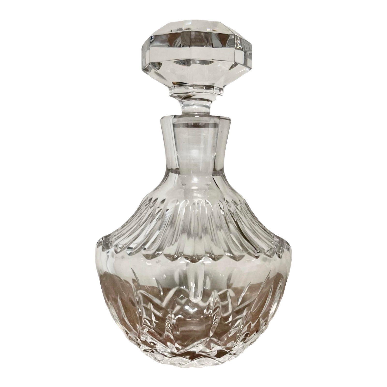 British Cut Crystal Perfume Decanter | Chairish