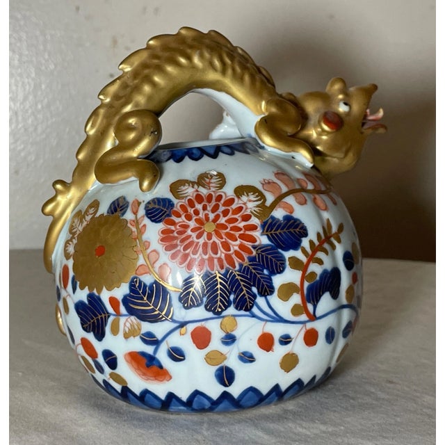 Vintage Handmade Japanese Imari Gilded Dragon Painted Porcelain Dragon ...