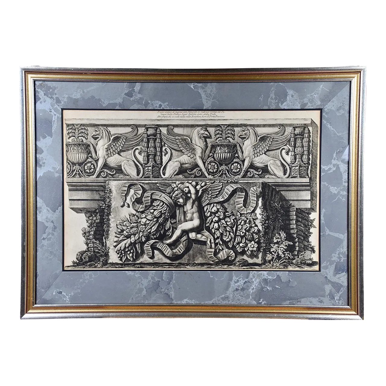Ancient Roman Architectural Frieze: An 18th C. Piranesi Etching, 1778 ...