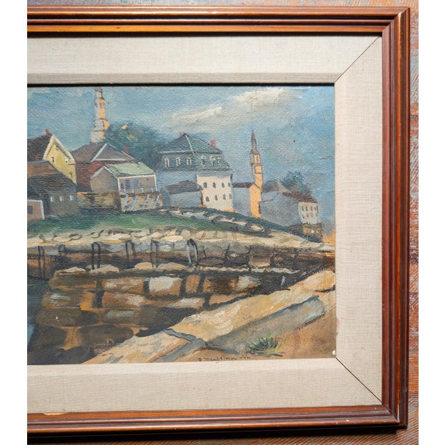 Mid-Century Modern Abstract Landscape Watercolor Painting by Beatrice ...