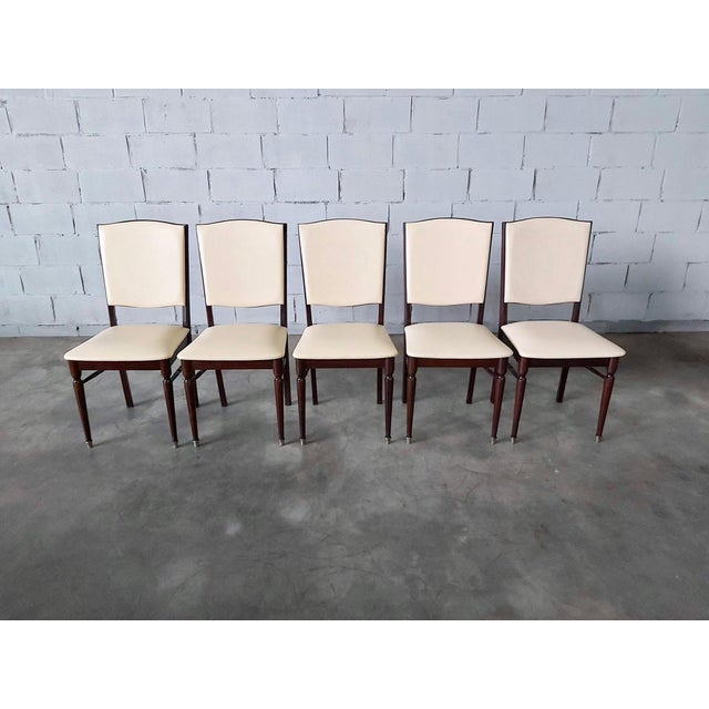 Vintage Danish Mid-Century Modern Square Back Dining Chairs - Set of 5 ...