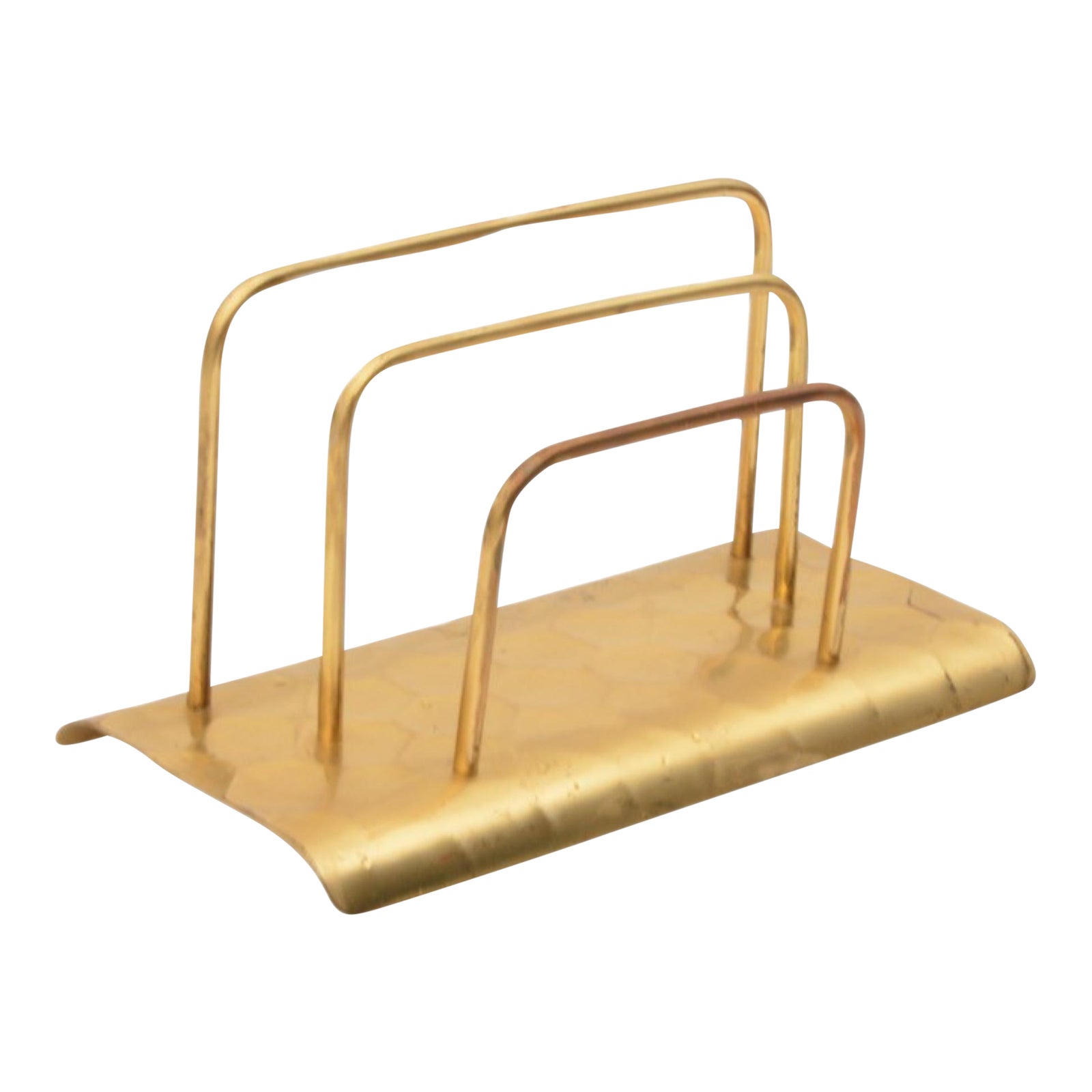 Brass Letter Stand in Bauhaus Style Belgium, 1950s. | Chairish