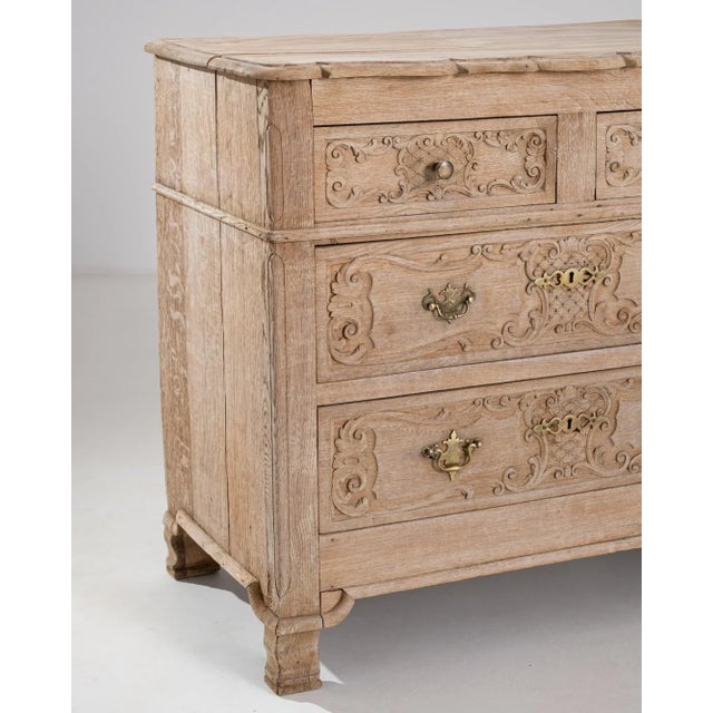 1900s French Bleached Oak Chest of Drawers | Chairish