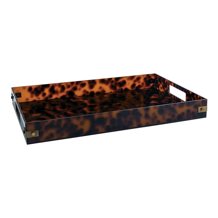 Milan Tortoise Tray | Chairish