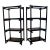 1970s Vintage Modernist Tubular Black Metal Shelving Units/Etagere With ...