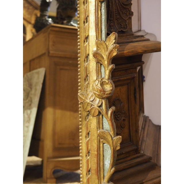 Antique French Louis XVI Style Overmantel Mirror With Musical Trophies ...