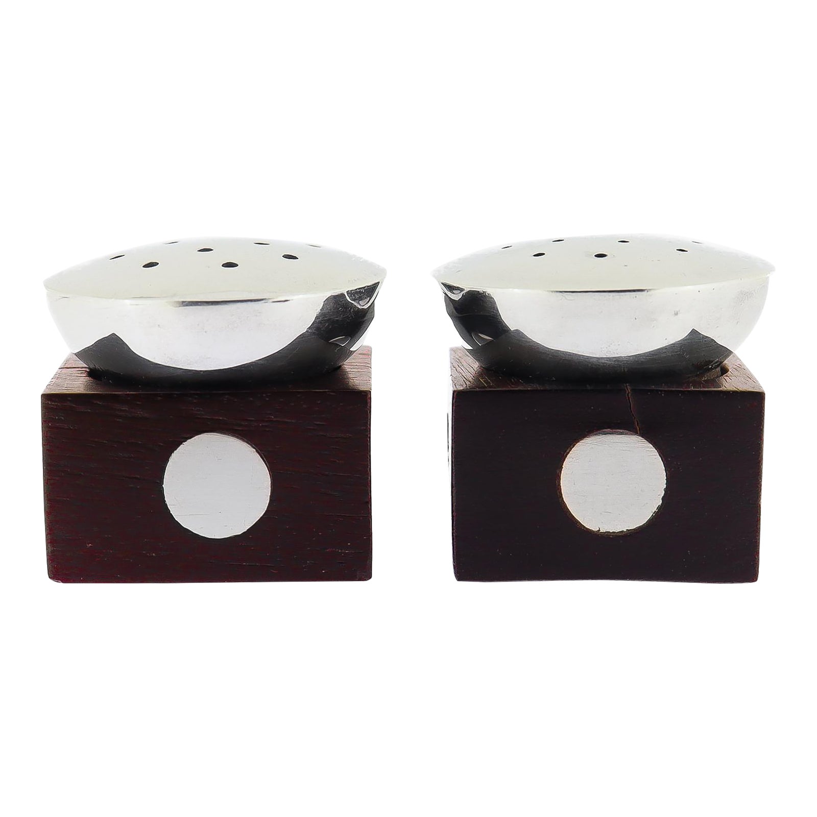 Antique William Spratling Taxco Sterling Silver and Ebony Salt & Pepper ...