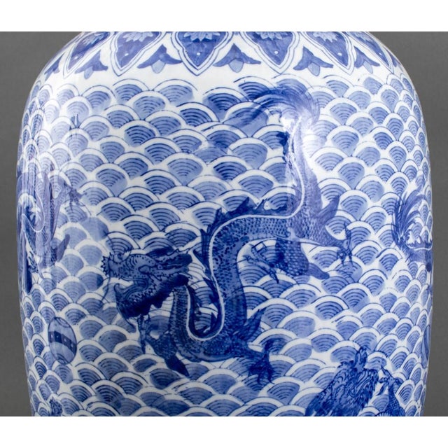Chinese Qianlong Mark Dragon Motif Porcelain Vase | Chairish