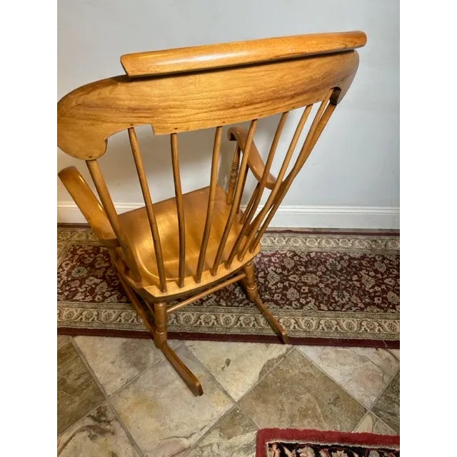 1970s Vintage Bent Brothers Maple Rocking Chair | Chairish