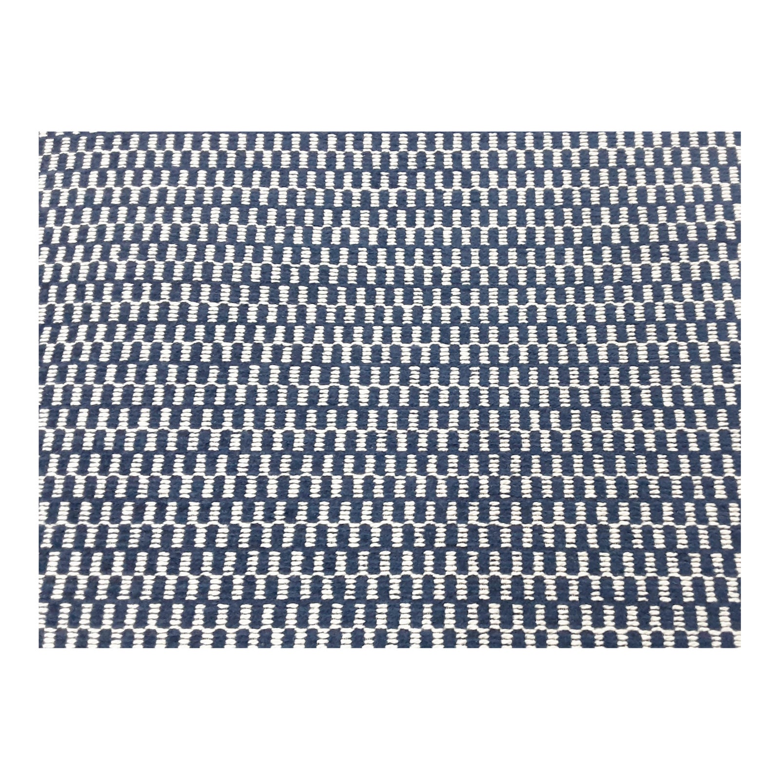 Remnant Thibaut Block Texture Navy Blue White Stain Resistant ...