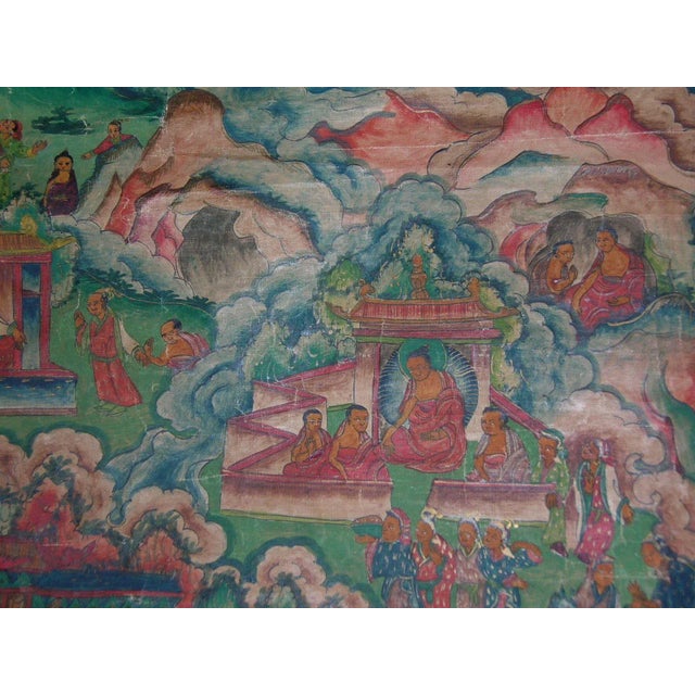 Antique Buddhist Thangka Textile | Chairish