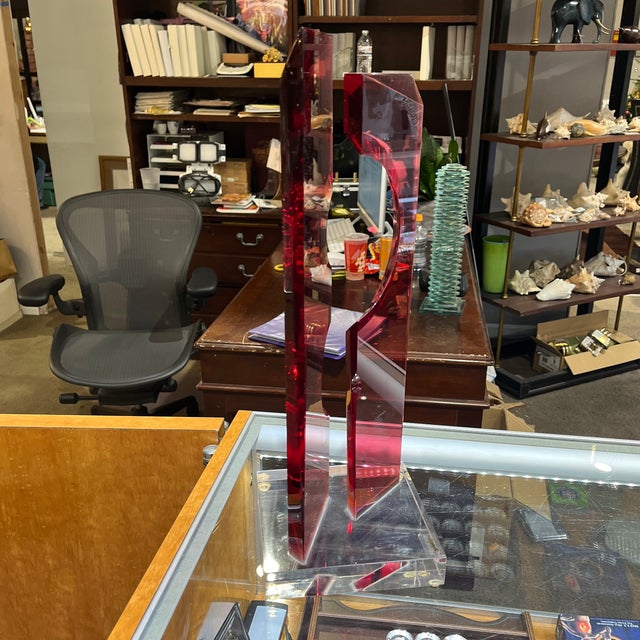 Haziza Red Acrylic Statue | Chairish