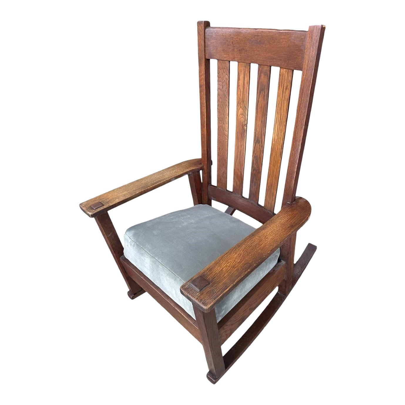Antique Stickley Brothers Grand Rapids Mission Oak Rocking Chair With ...
