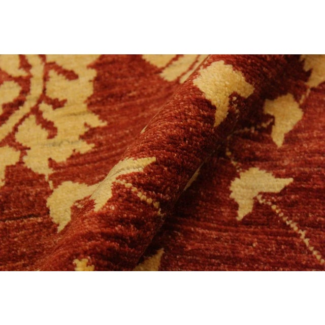 Shabby Chic Kafkaz Red/Gold Hand-Knotted Rug - 3'7 X 6'0 | Chairish