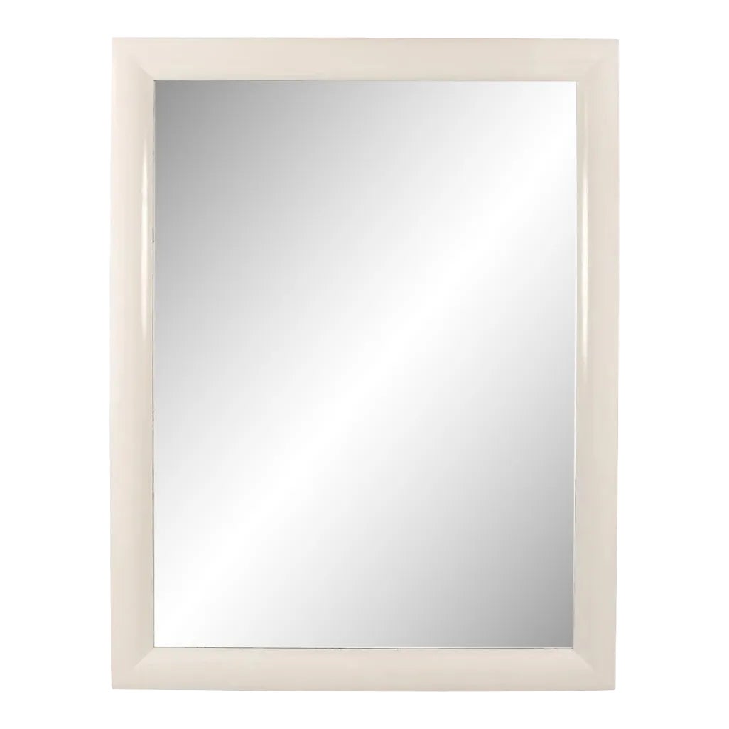 Monumental White Rectangular Mirror | Chairish