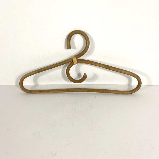 Mid 20th Century Vintage Bamboo Hangers Bent Curled - Set of 4 | Chairish