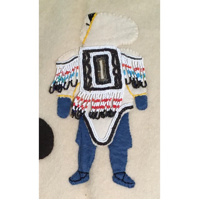 Vintage Mid 20th Century Inuit Embroidered Beaded & Appliqué Wall ...